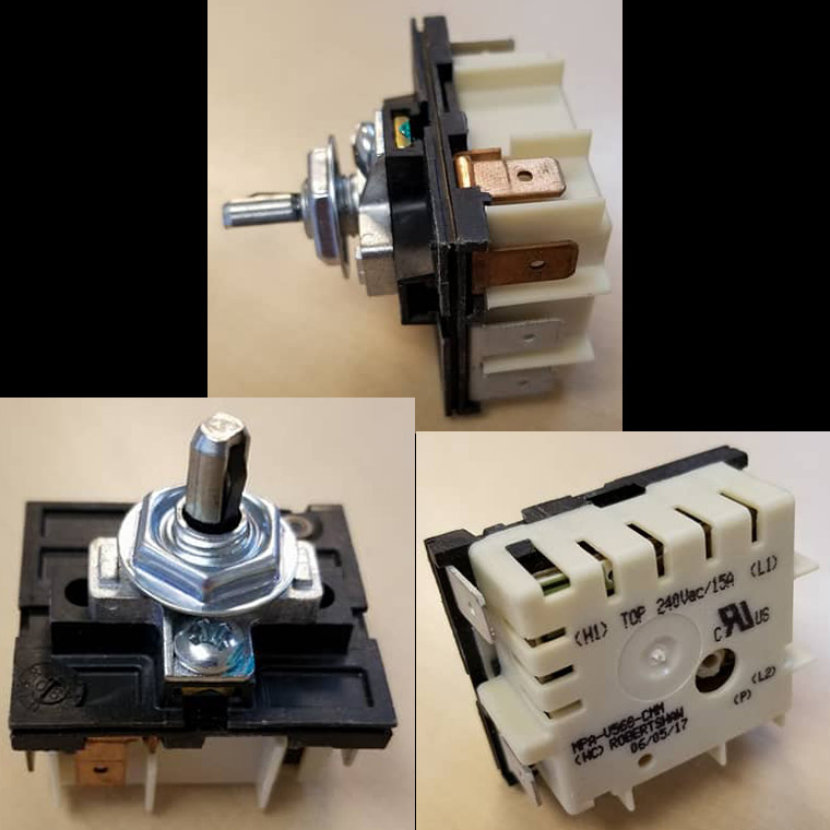 Kiln Infinite Switch 240 Volt 120 Volt 208 Volt